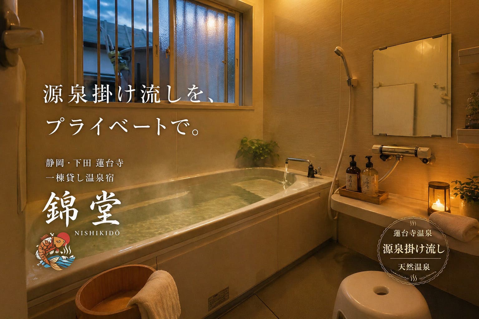 完全貸切】源泉掛け流し温泉｜平日限定｜最大8名｜静かな一棟貸しの写真3