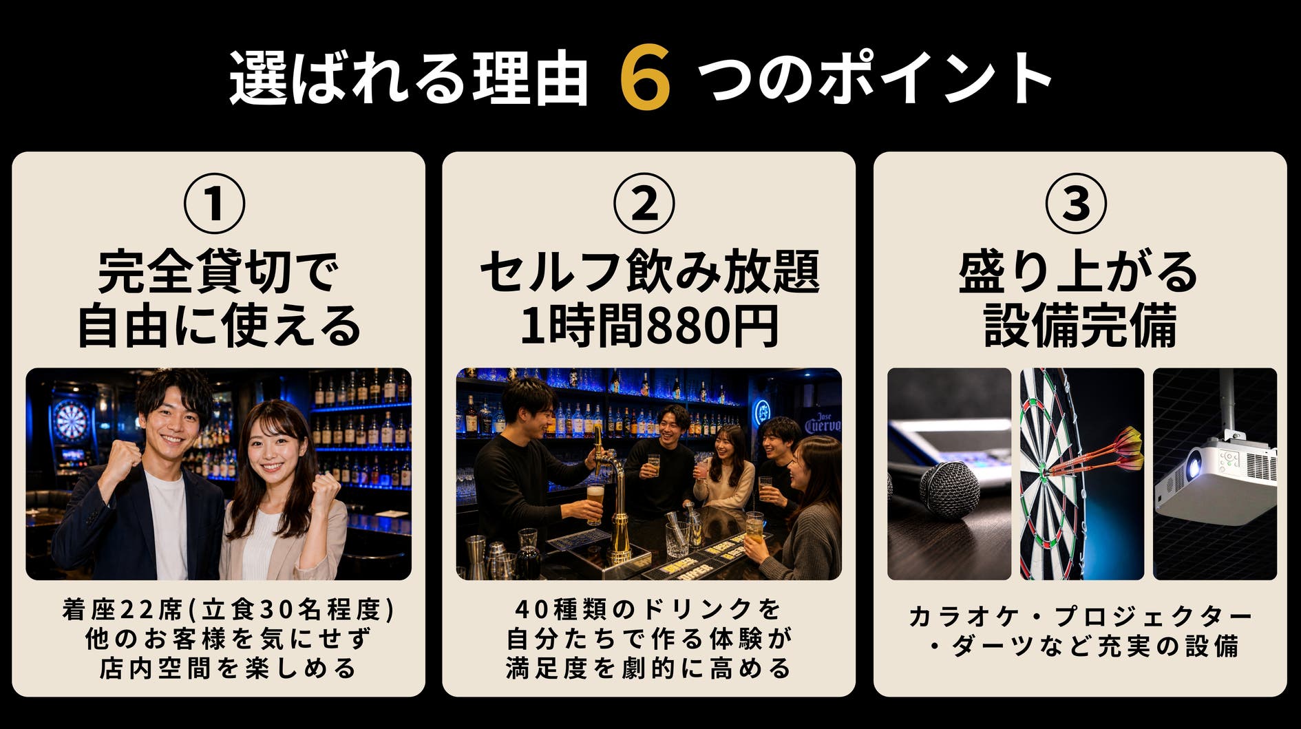 BAR完全貸切/セルフ飲み放題880円/カラオケ・ダーツ無料/結婚式２次会/誕生日会/Bar TK 心斎橋の写真16
