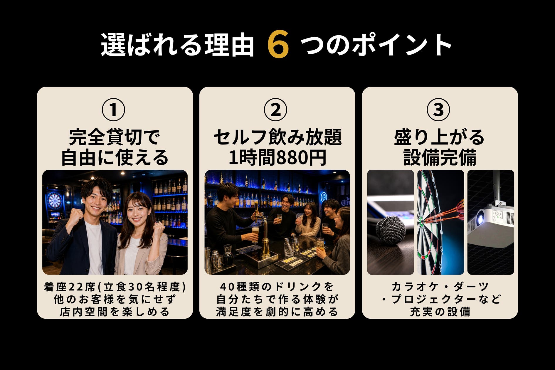 BAR完全貸切/セルフ飲み放題880円/カラオケ・ダーツ無料/結婚式２次会/誕生日会/Bar TK 心斎橋の写真17