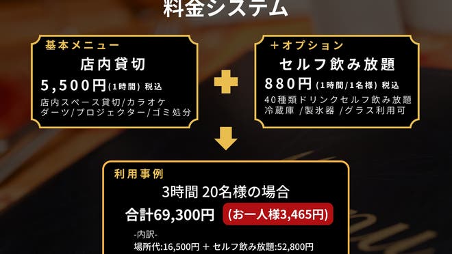 BAR完全貸切/セルフ飲み放題880円/カラオケ・ダーツ無料/結婚式2次会/誕生日会/Bar TK 心斎橋の写真19