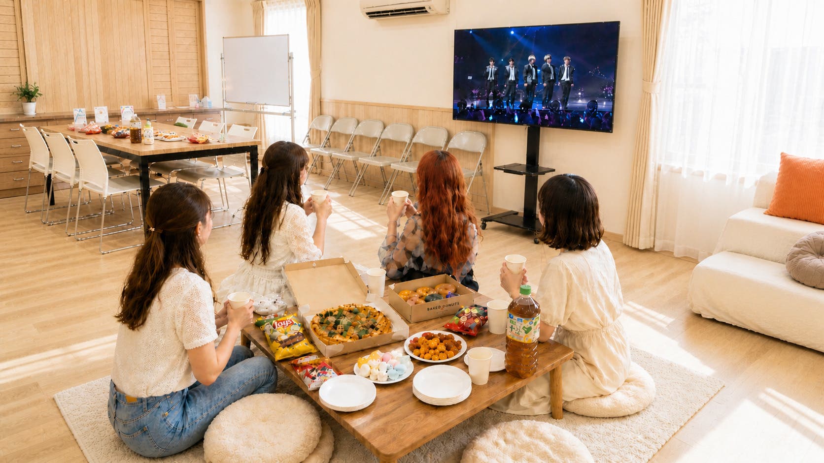 【長野駅徒歩7分】女子会・推し活・セミナーに｜大型テレビ・Wi-Fi完備｜47㎡貸切スペースの写真4