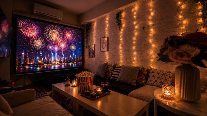 【没入型シネマ空間】映画館気分を貸切で|大画面プロジェクター×ごろごろソファ| 夜更かししたくなるシアター空間の写真1