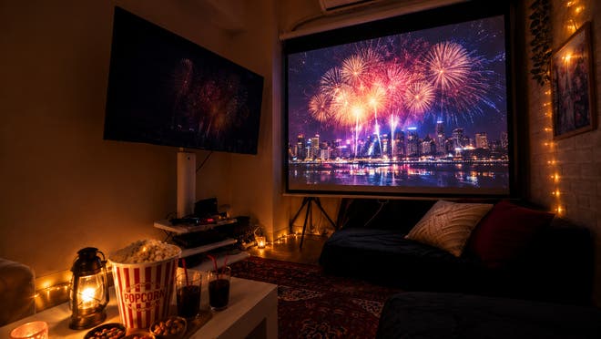 【没入型シネマ空間】映画館気分を貸切で|大画面プロジェクター×ごろごろソファ| 夜更かししたくなるシアター空間の写真4