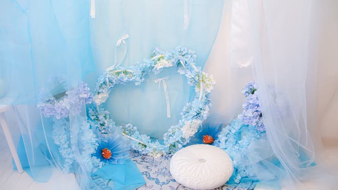 要町駅徒歩4分の可愛いレンタルスペース♡水色の紫陽花のお部屋💙ポートレート撮影🤍コスプレ🤍推し活🤍女子会の写真3