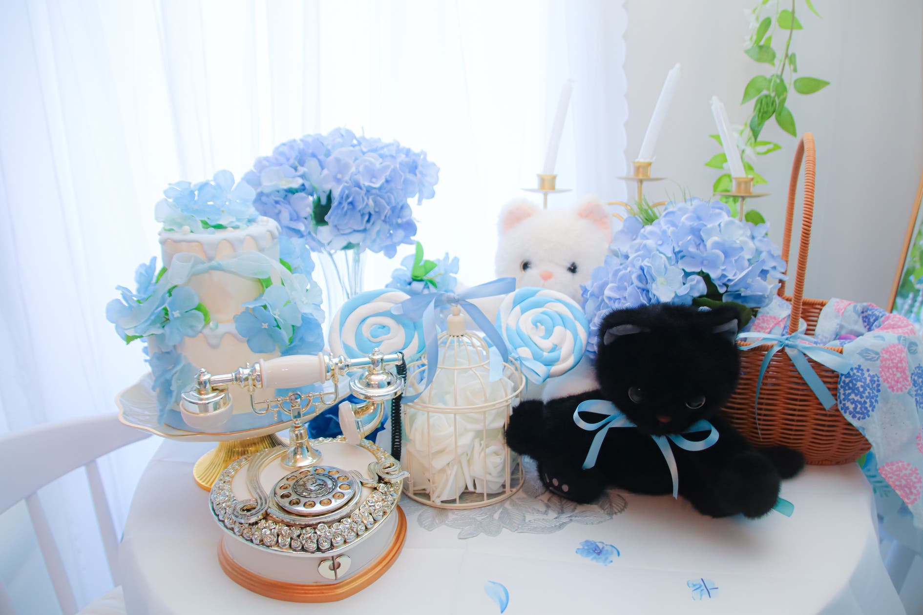要町駅徒歩4分の可愛いレンタルスペース♡水色の紫陽花のお部屋💙ポートレート撮影🤍コスプレ🤍推し活🤍女子会の写真6