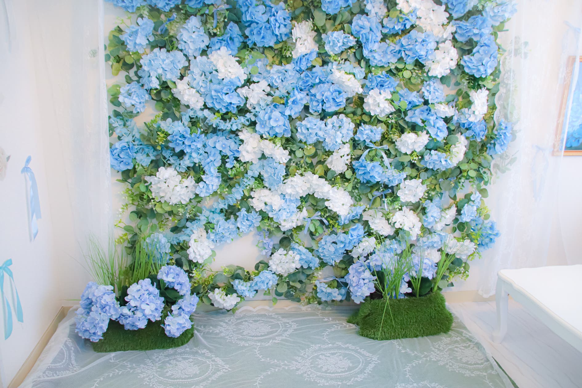 要町駅徒歩4分の可愛いレンタルスペース♡水色の紫陽花のお部屋💙ポートレート撮影🤍コスプレ🤍推し活🤍女子会の写真5