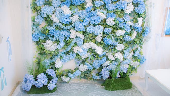 要町駅徒歩4分の可愛いレンタルスペース♡水色の紫陽花のお部屋💙ポートレート撮影🤍コスプレ🤍推し活🤍女子会の写真5
