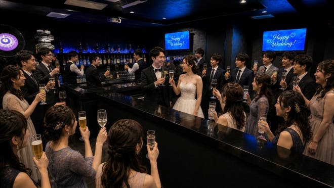 BAR完全貸切/セルフ飲み放題880円/カラオケ・ダーツ無料/結婚式2次会/誕生日会/Bar TK 心斎橋の写真9