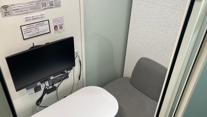 11室 防音個室ブース2名用 (3階)ワークブース|WEB会議・オンライン面接・商談利用・テレワーク・配信OKイヤホン不要の写真3
