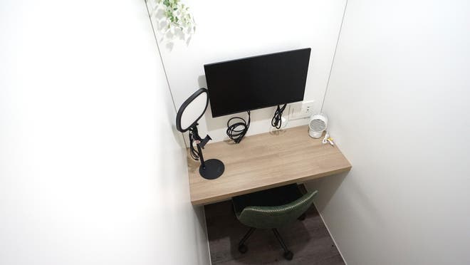 <PaO Work 東陽町No.2>1人用個室🚪Wi-Fi📶電源🔌モニター🖥️テレワーク/オンライン会議/面接の写真2