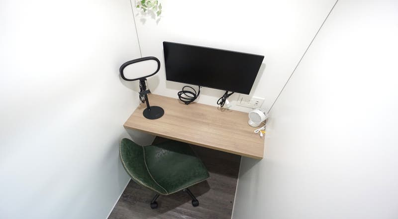 ＜PaO Work 東陽町No.3＞1人用個室🚪光回線Wi-Fi📶電源🔌モニター🖥️テレワーク/オンライン会議/面接