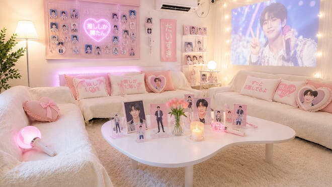 【メルーム心斎橋】韓国風インテリア♡15名OK🎉大画面プロジェクター📽️鑑賞会🍿おうちデート☕💛ママ会🎀の写真4