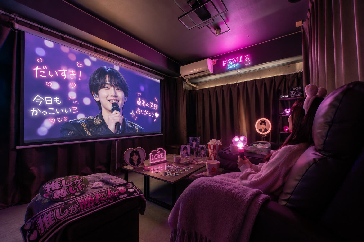【シアタールーム天王寺】◇個室映画館◇駅近2分🚃高機能プロジェクター🎬プライベートシアター🍿ライブ映像・推し活・デートの写真30