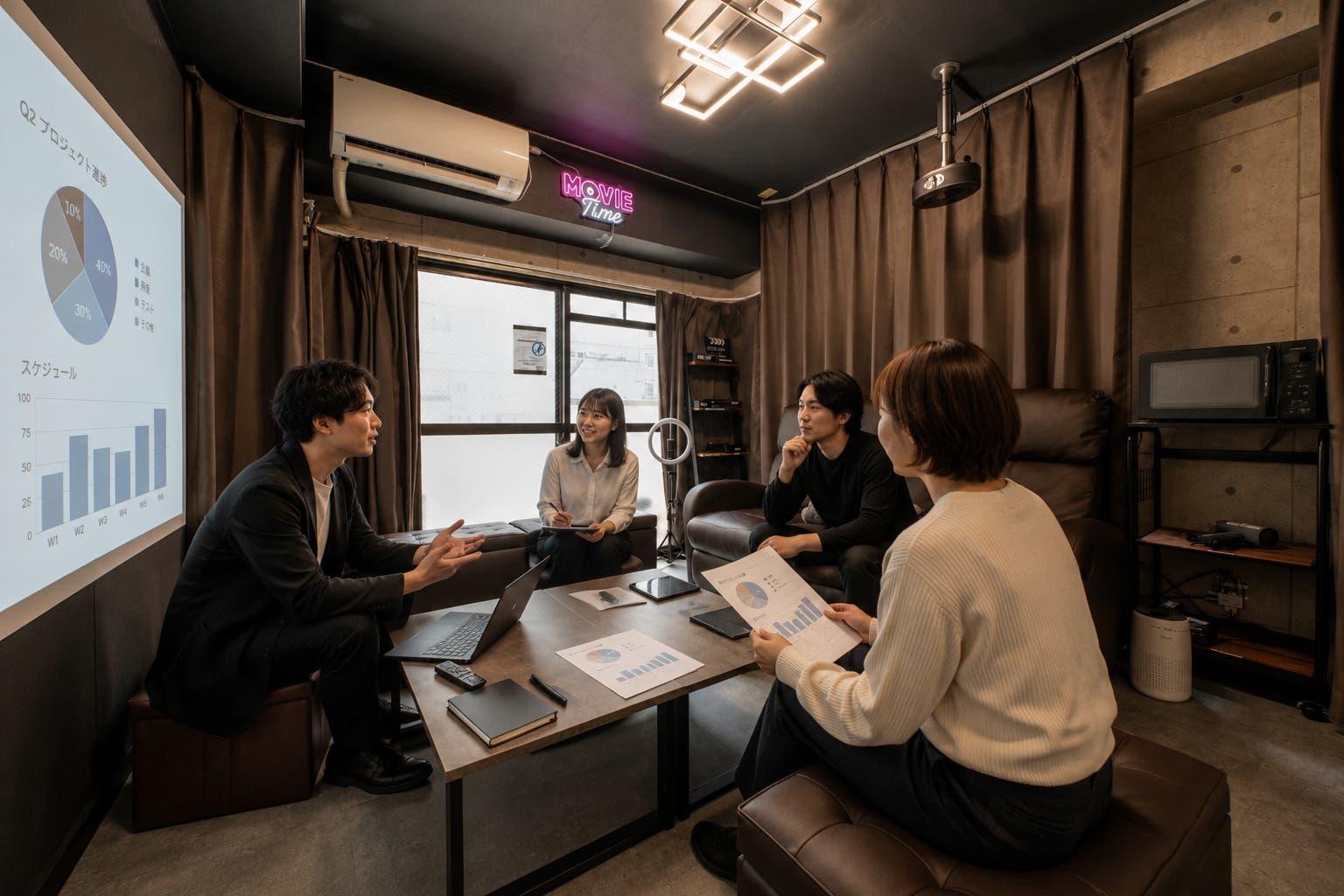 【シアタールーム天王寺】◇個室映画館◇駅近2分🚃高機能プロジェクター🎬プライベートシアター🍿ライブ映像・推し活・デートの写真3