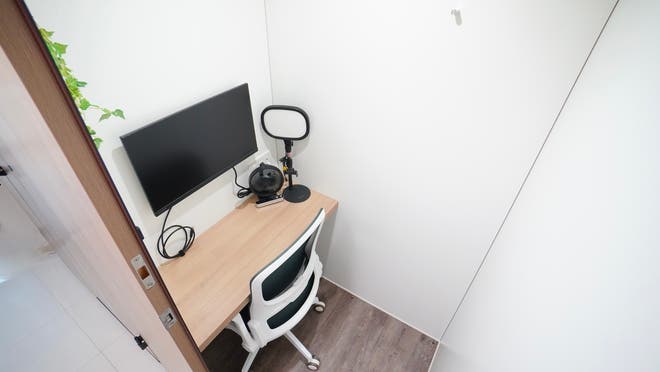 <KOMOREBA 木場/門仲No.3>1人用個室🚪Wi-Fi📶電源🔌モニター🖥️テレワーク/オンライン会議/面接の写真4