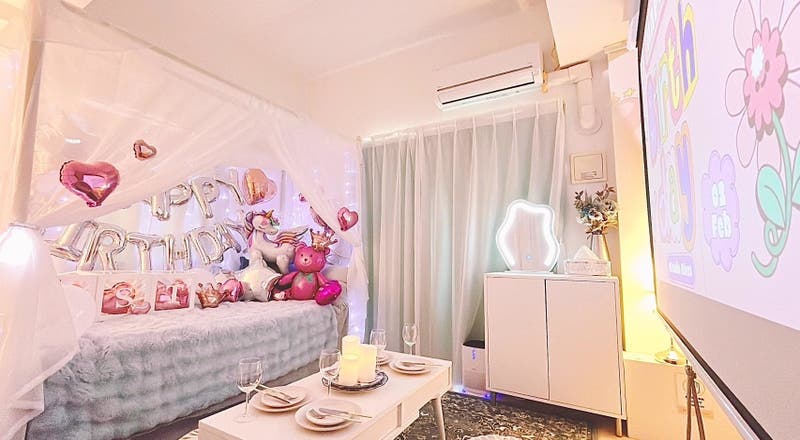 【💙24H営業💙】南海難波9分🚃✨特大84㌅スクリーン🫶ゴミ捨て無料🗑️デート💗シャワー🚿未成年🆗