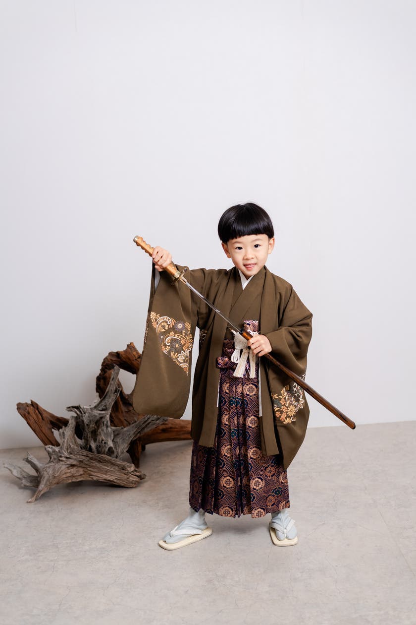 こども　5歳　男の子　着物　一式　レンタルの画像1