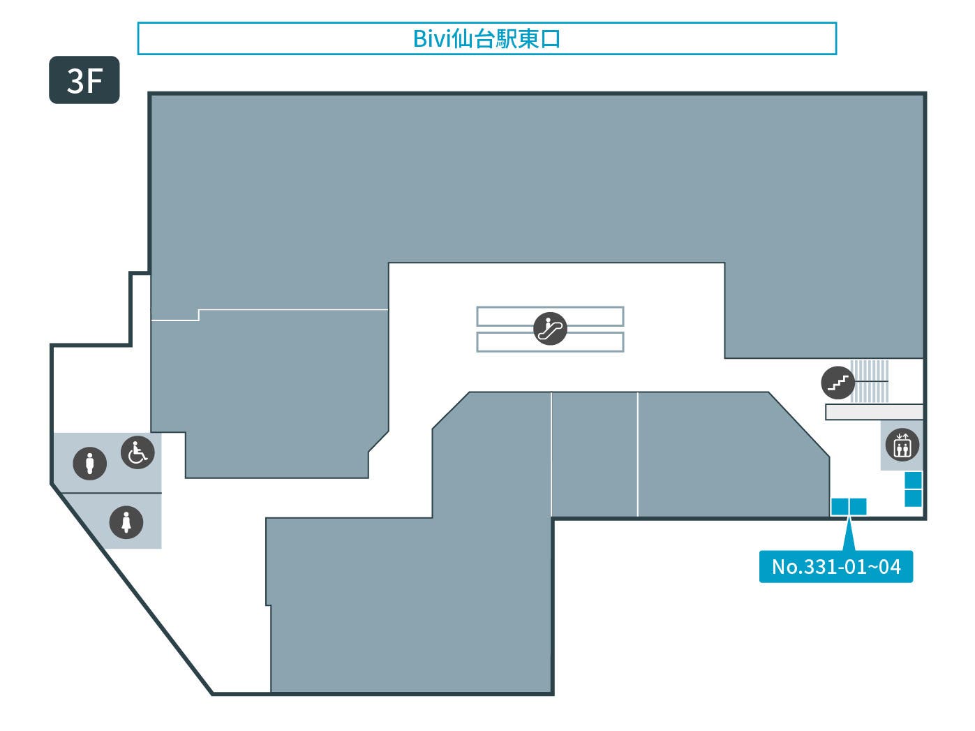 【テレキューブ】BiVi仙台駅東口の個室型ワークブース（331-04）です。視線と音を遮る、プライベートな集中環境。の写真3