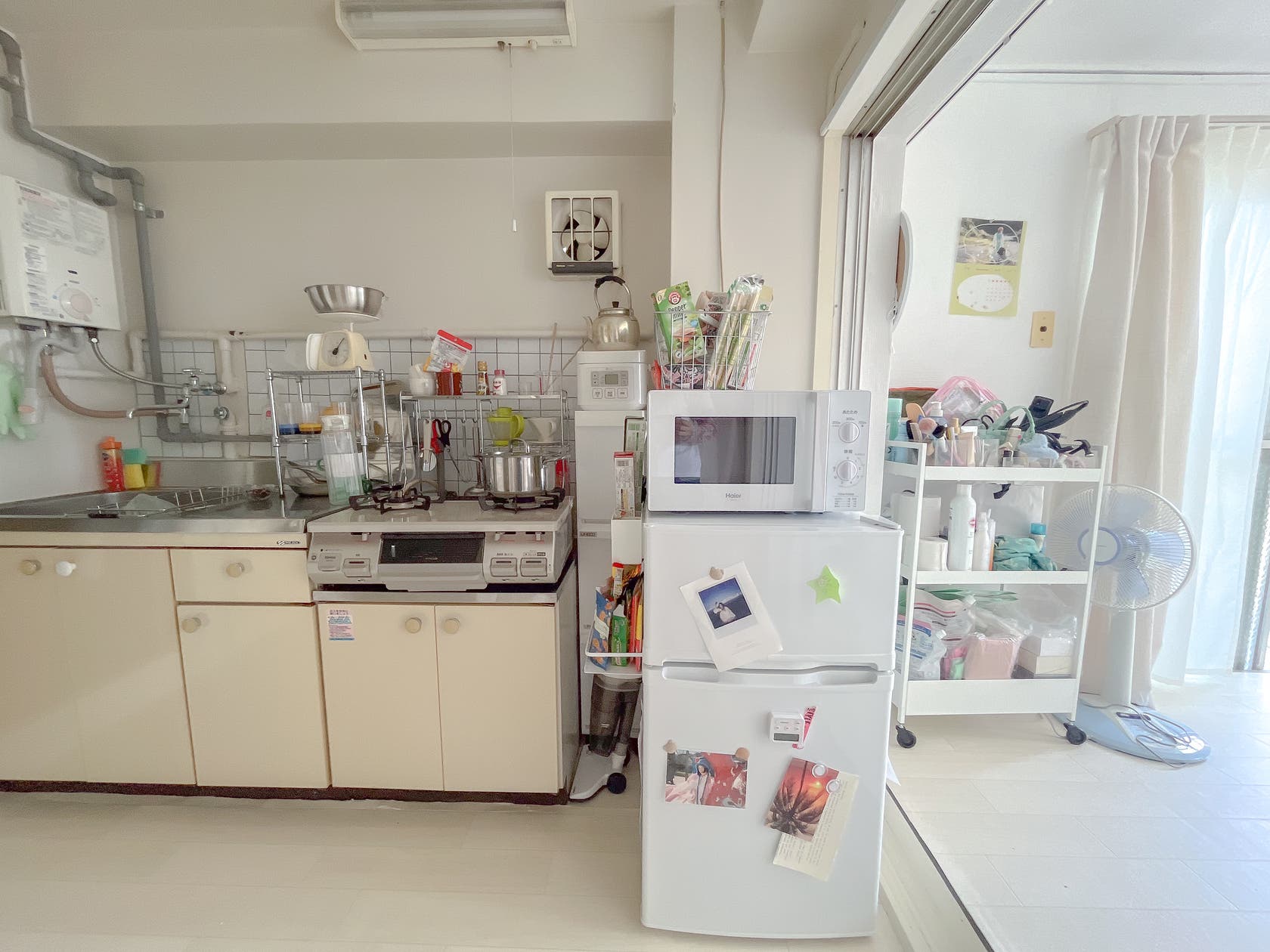 NEW|1R|女子|ひとり暮らし|日常|リアル|生活|造作可能|色選べるカーテンシーツ|団地|アパート|ライフスタイル|東京の写真2