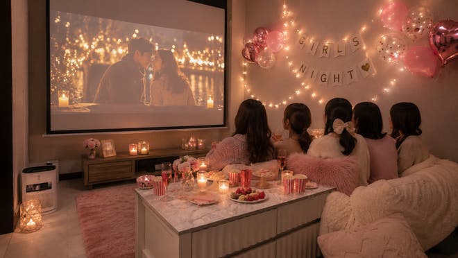 《ルミ南森町》梅田・南森町すぐ商店街の中で楽々♡プロジェクター🎬おうちデート♡上映会♡テレワークの写真2