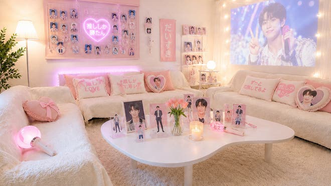 【メルーム心斎橋】24H営業/ホワイト韓国風インテリア♡15名OK🎉ゴミ捨て無料🗑️大画面プロジェクター📽️Wi-Fiの写真2