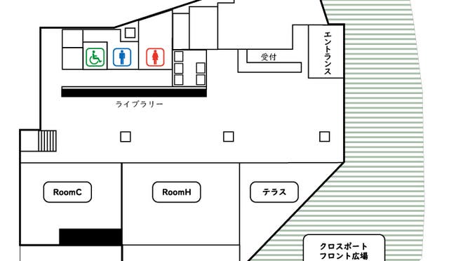 大きな窓と50㎡の広々空間。充実のキッチンとダンスに鏡セット、ダンス用シート完備で、パーティーから練習まで幅広く対応の写真3