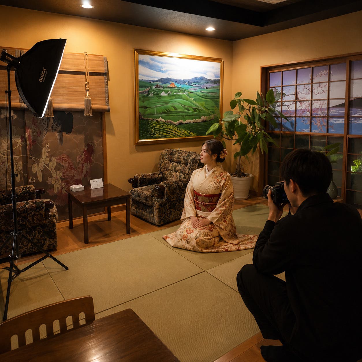 日本庭園スタジオてっぱく☆赤丸の間☆　記念撮影、コスプレ撮影、習い事、お茶会、ヨガレッスン、研修などに！の写真5
