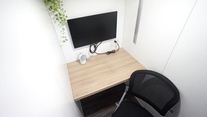 <ワークブース調布駅前No.4>1人用個室🚪Wi-Fi📶電源🔌モニター🖥️テレワーク/オンライン会議/作業の写真4