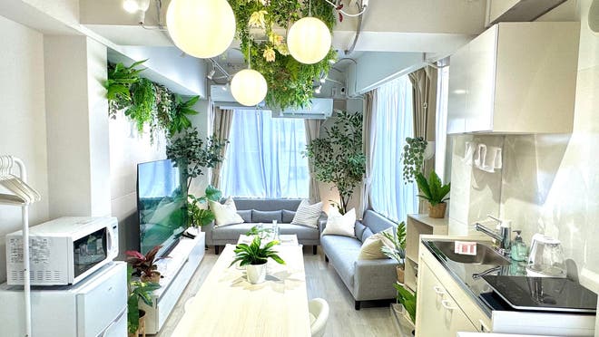 New Open!✨上野エリア・入谷駅3分🌿グリーン溢れる癒し空間🍃推し活💖女子会🥂ママ友会☕️75型TV📺撮影📷の写真11