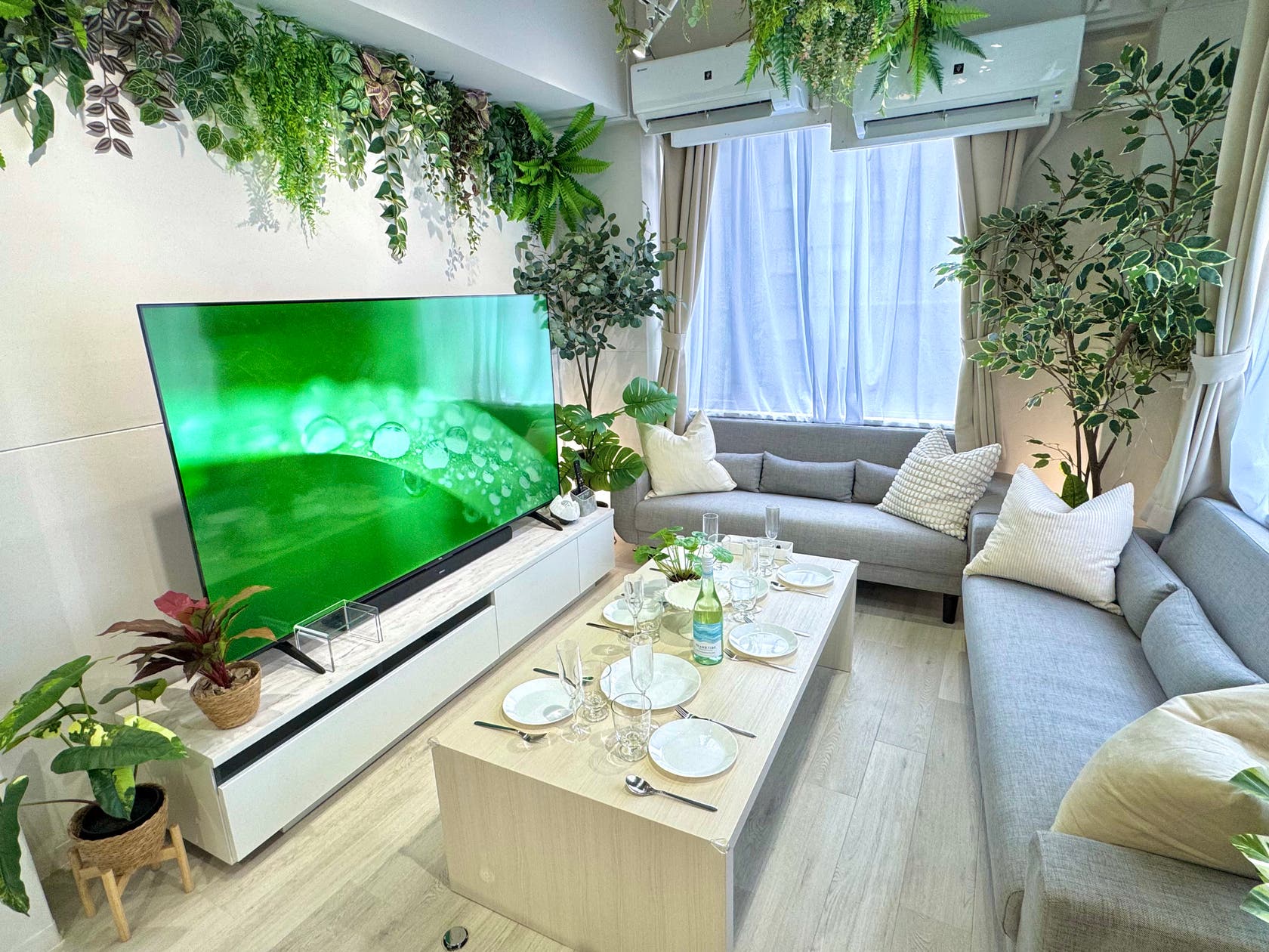 New Open!✨上野エリア･入谷駅3分🌿グリーン溢れる癒し空間🍃推し活💖女子会🥂ママ友会☕️75型TV📺撮影📷の写真2