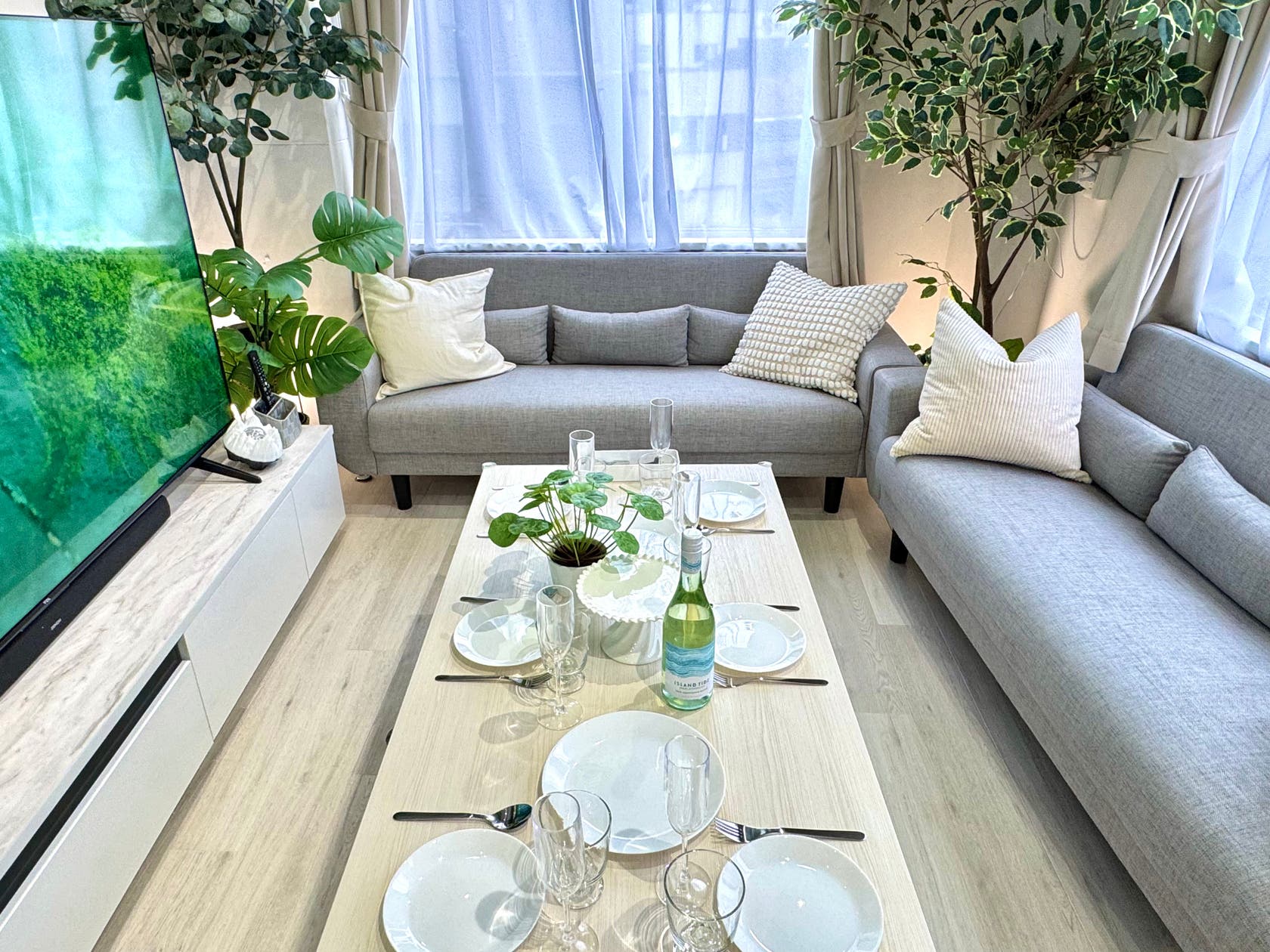 New Open!✨上野エリア･入谷駅3分🌿グリーン溢れる癒し空間🍃推し活💖女子会🥂ママ友会☕️75型TV📺撮影📷の写真3
