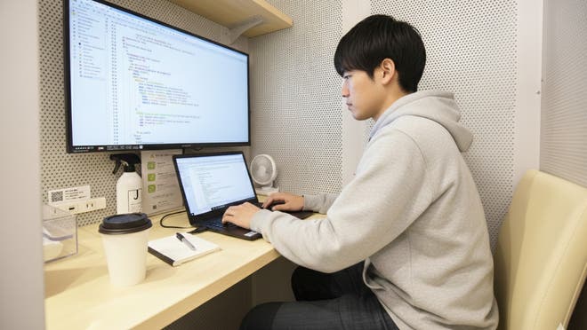 【下北沢駅徒歩1分|24時間営業|2PSブース】防音完全個室/31.5型モニター/充電/web商談・面接・MTG・テレワーク等の写真11