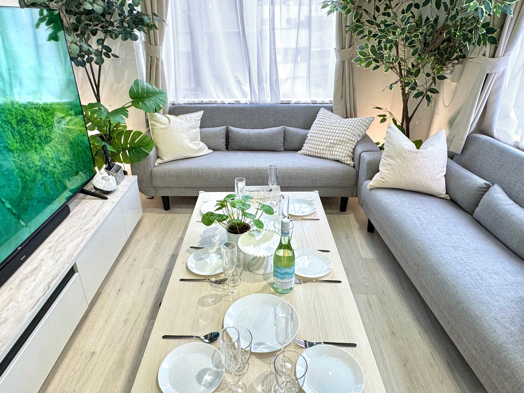 New Open!✨上野エリア･入谷駅3分🌿グリーン溢れる癒し空間🍃推し活💖女子会🥂ママ友会☕️75型TV📺撮影📷の写真4