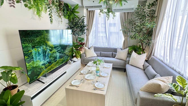 New Open!✨上野エリア・入谷駅3分🌿グリーン溢れる癒し空間🍃推し活💖女子会🥂ママ友会☕️75型TV📺撮影📷の写真1