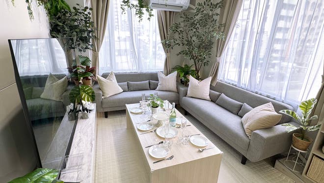 New Open!✨上野エリア・入谷駅3分🌿グリーン溢れる癒し空間🍃推し活💖女子会🥂ママ友会☕️75型TV📺撮影📷の写真10