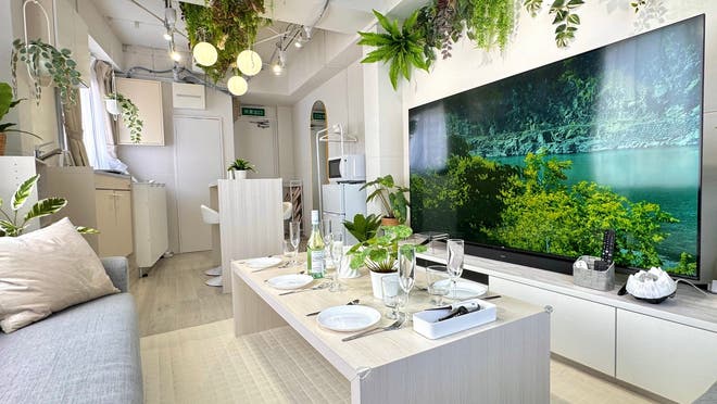 New Open!✨上野エリア・入谷駅3分🌿グリーン溢れる癒し空間🍃推し活💖女子会🥂ママ友会☕️75型TV📺撮影📷の写真2