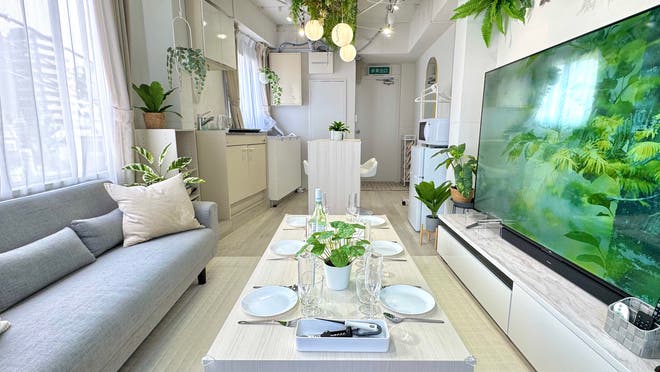 New Open!✨上野エリア・入谷駅3分🌿グリーン溢れる癒し空間🍃推し活💖女子会🥂ママ友会☕️75型TV📺撮影📷の写真16