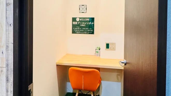 栄生駅徒歩1分|1名個室ブース2|Web会議・自習|高速Wi-Fi・電源の写真2
