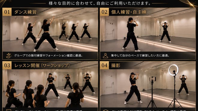 完全貸切型|JR板橋駅・2路線3駅利用可|6m超大型ミラー完備|韓国風ダンス・撮影レンタルスタジオの写真8