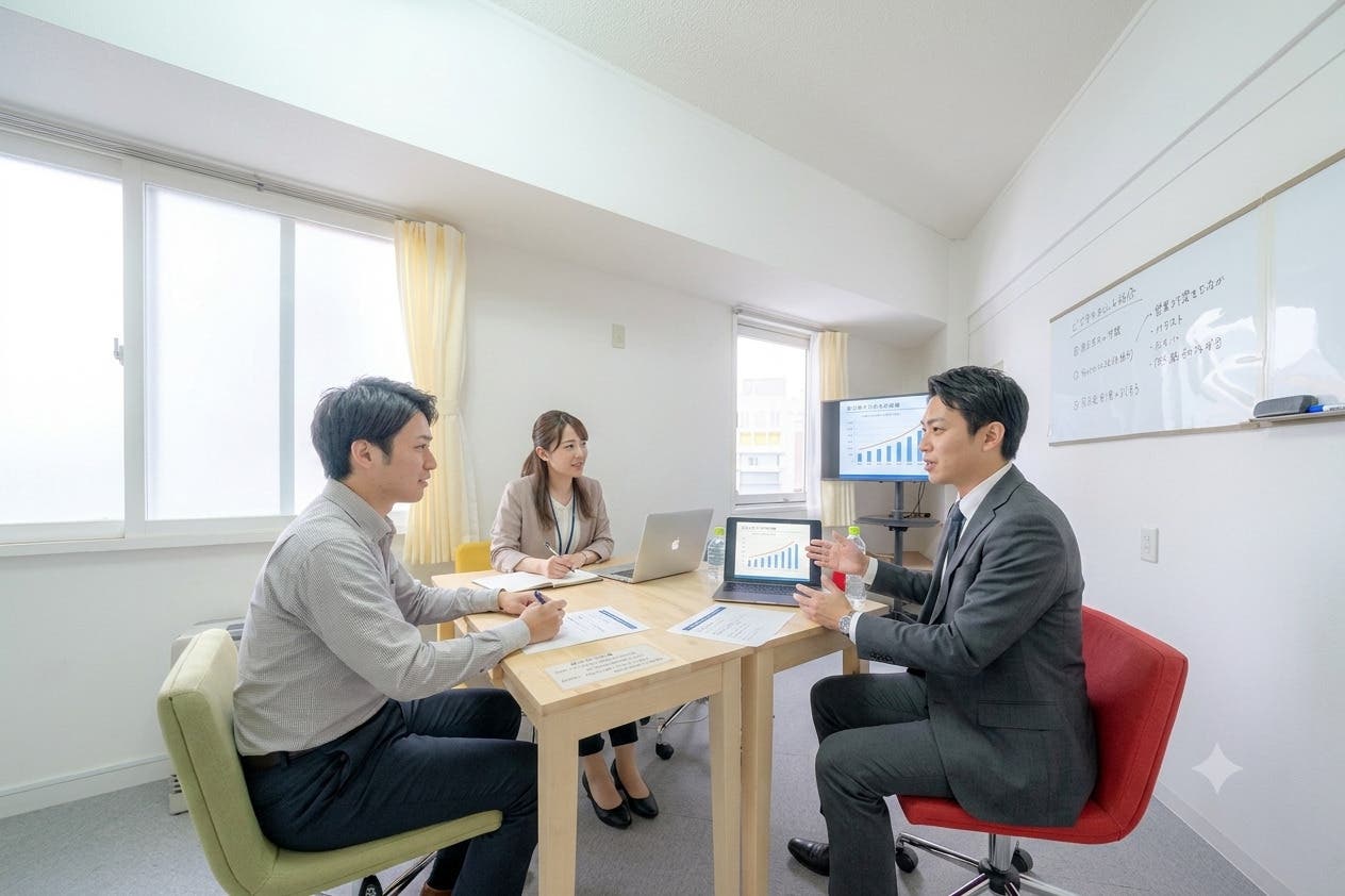 ⭐️商談・面接・WEB会議・研修 ⭐️広く(20㎡)使いやすい⭐️札幌駅前⭐️1日7,700円＜カラフル会議室🌈札幌駅前＞の写真4
