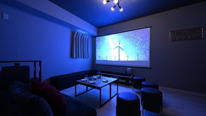 NEW🎊最大17名🉐コスパ💰プロジェクタ-📽️映画🍿デート💓ゲーム🎮女子会💗推し活🌟THEATER梅田の写真4