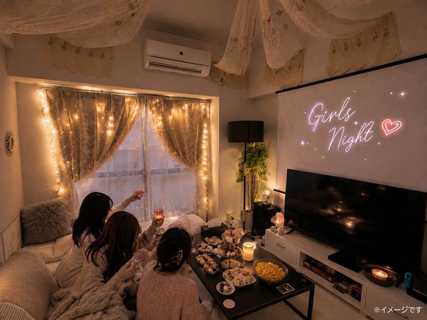 🎊オープン特割🎊高級感漂う幻想空間✨LEDライト搭載✨プロジェクターで映画見放題🎥大人気ゲーム機、ボドゲ完備🎉の写真4