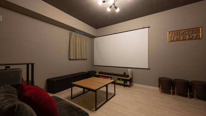 NEW🎊最大17名🉐コスパ💰プロジェクタ-📽️映画🍿デート💓ゲーム🎮女子会💗推し活🌟THEATER梅田の写真21