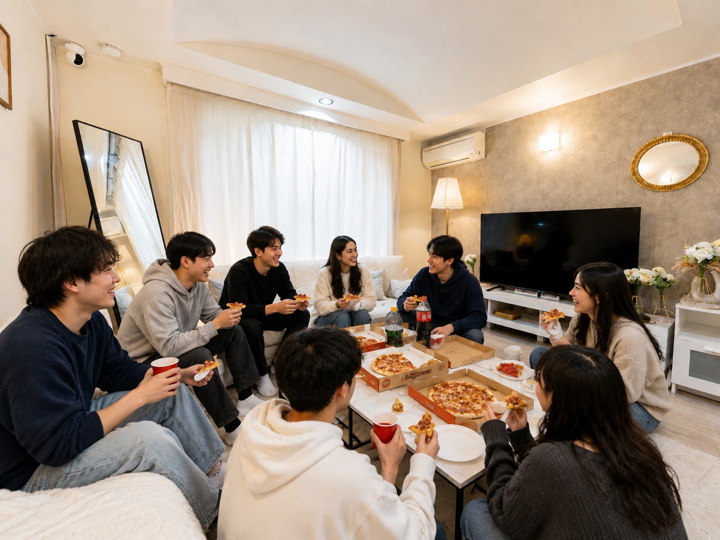 【要町4分/池袋9分】白基調×自然光🌟女子会・推し活・デート🎀テレビ視聴・映画鑑賞🎥歓送迎会・パーティー🎉コスプレ撮影✨の写真13