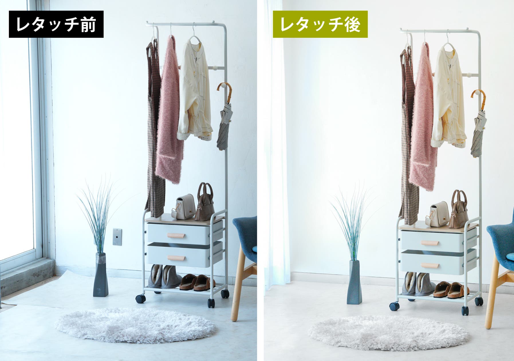 自然光たっぷり、遮光もできる日用雑貨・商品撮影スペースの写真4