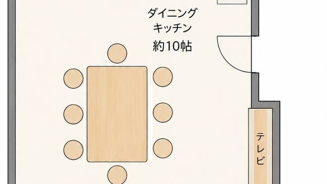 1階ダイニングキッチン「約10帖ゆったりスペース」 ー女子会 ママ会 料理 誕生日会 ホームパーティーなどにー の写真2