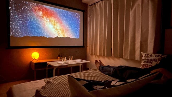 【天王寺駅すぐ】徒歩2分🚶2〜4名にぴったり✨Netflix🎬巨大スクリーン🎞️🎂おうちデート💖1日だらだら空間💓の写真5