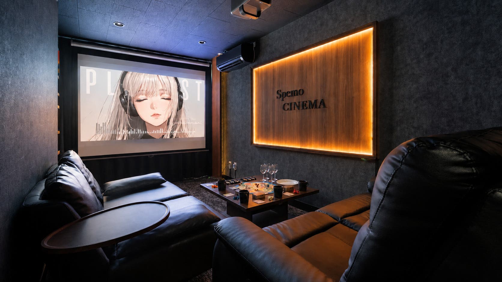スペモシネマ✨歓送迎会🎊映画鑑賞🎞プロジェクター🎥おしゃれ💫デート💓555_SpemoCINEMA新橋2ndの写真1