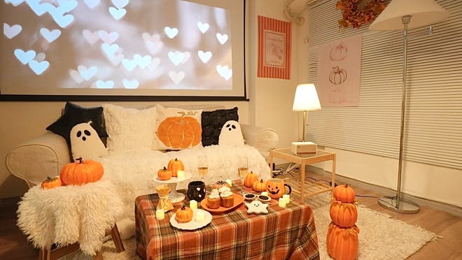 【新宿8分/新大久保6分】推し活・女子会に大人気🎀かわいい韓国風ルーム/プロジェクター映画鑑賞🎬🩷の写真1