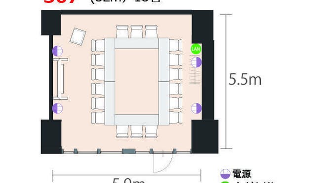 307号室【渋谷駅徒歩30秒!ヒカリエ横のビル】最大18名着席可能! セミナー、会議、懇親会に!✨飲食持ち込みOK✨の写真7